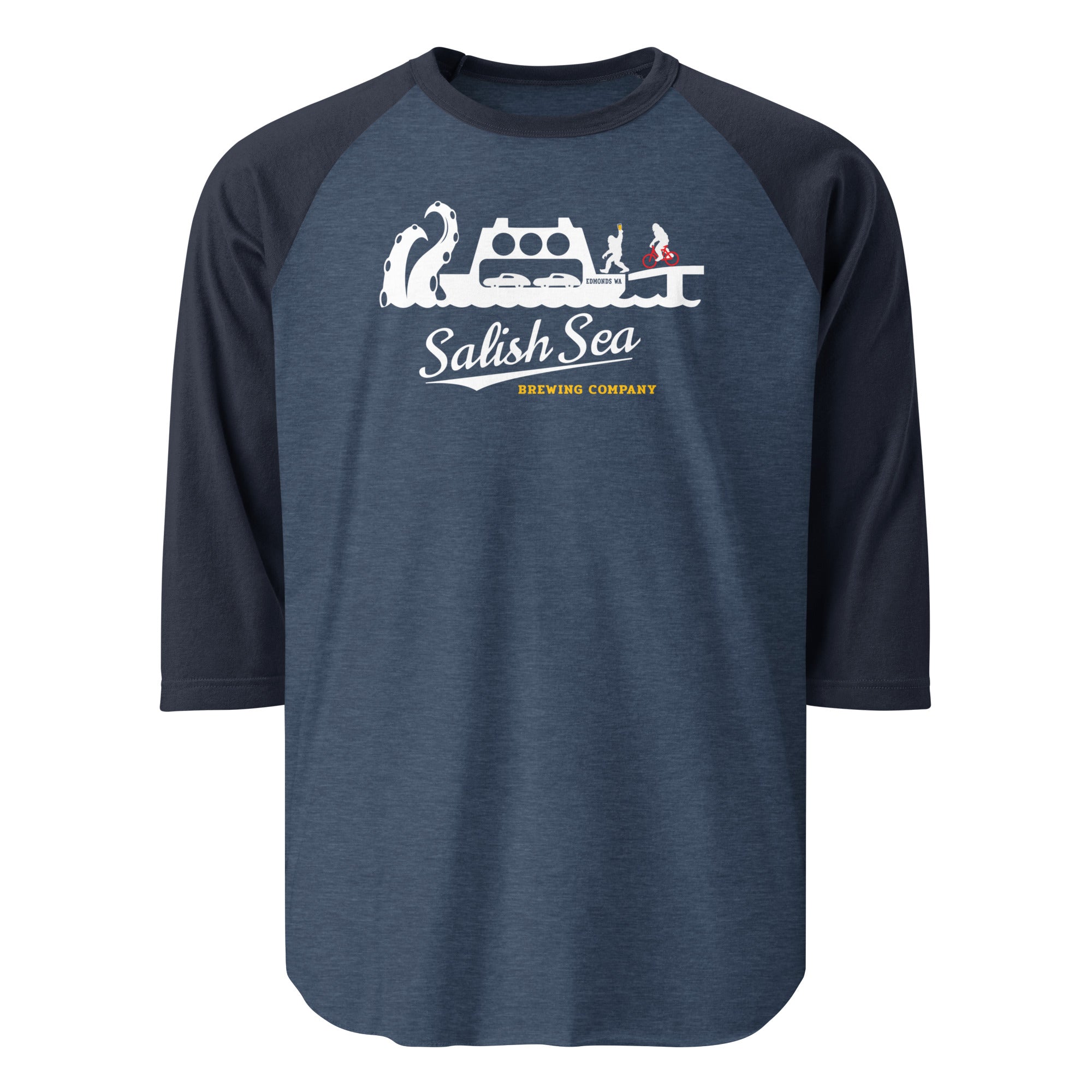 Creature Comforts 3/4 Sleeve Raglan Shirt Navy – Salish Sea Brewing ...